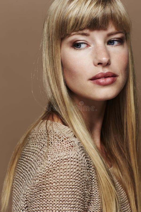 Woman smiling stock image. Image of people, indoors, looking - 58562613