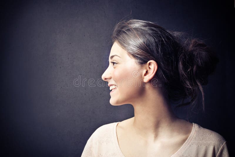 Woman smiling stock photo. Image of profile, lips, speak - 31066498