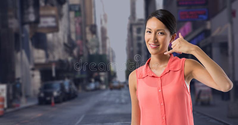 Woman Smiling with Ring Me Sign Stock Image - Image of confident, 2529: ...