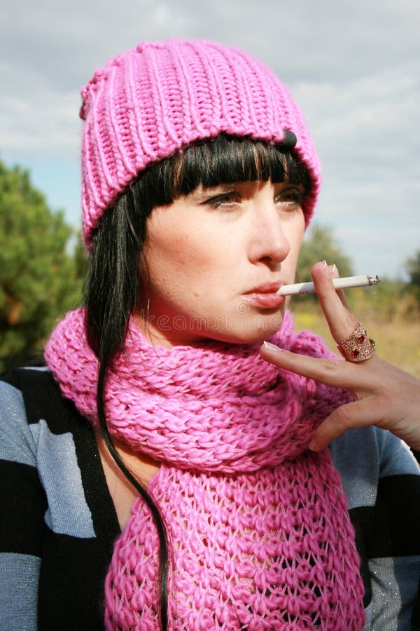 Woman smoking stock image. Image of cancer, consumer, contrast - 6845043