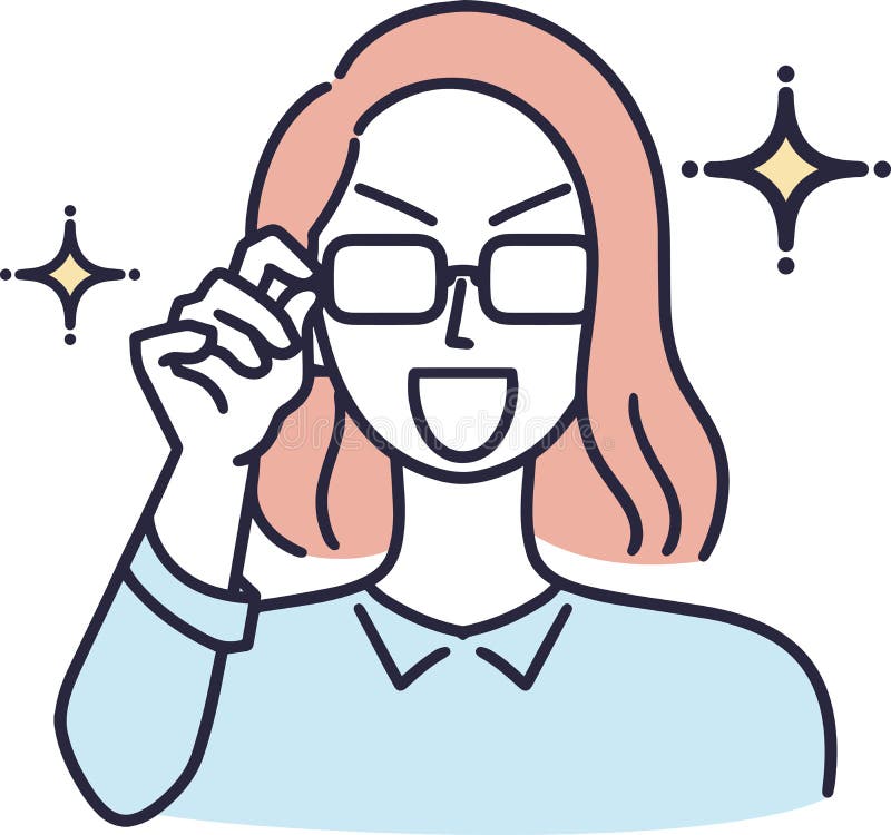 Woman with a Smug Look Simple Illustration Stock Illustration ...