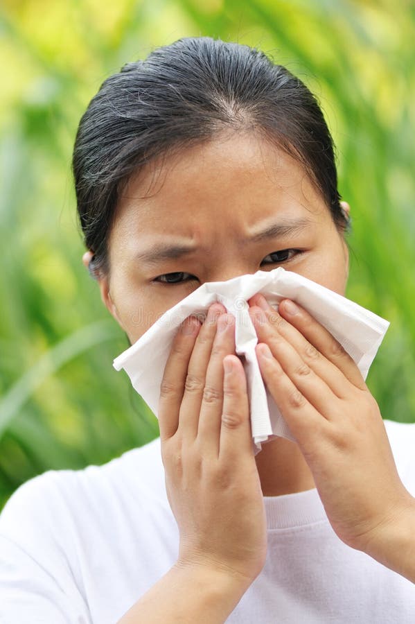 Woman sneeze stock image. Image of blow, ache, grievous - 25147103