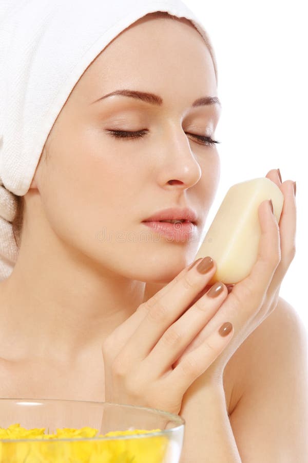 Woman with soap stock image. Image of fresh, ageing, clean - 22882609