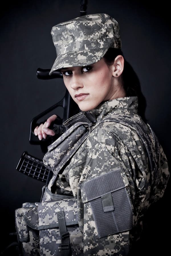 Woman Soldier stock image. Image of infantry, feminism - 10861001