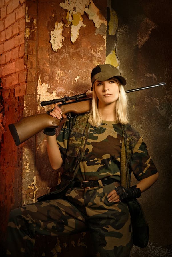 Woman soldier stock image. Image of american, fight, patriot - 5917845