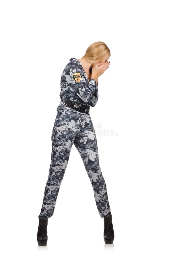 Female Soldier Face stock photo. Image of portrait, camouflage - 30151662