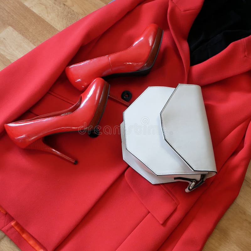 Woman Sorting Clothes at Home and Makes Modern Outfit Stock Photo ...