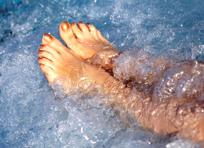 Woman in spa pool stock photo. Image of hydromassage - 162413092
