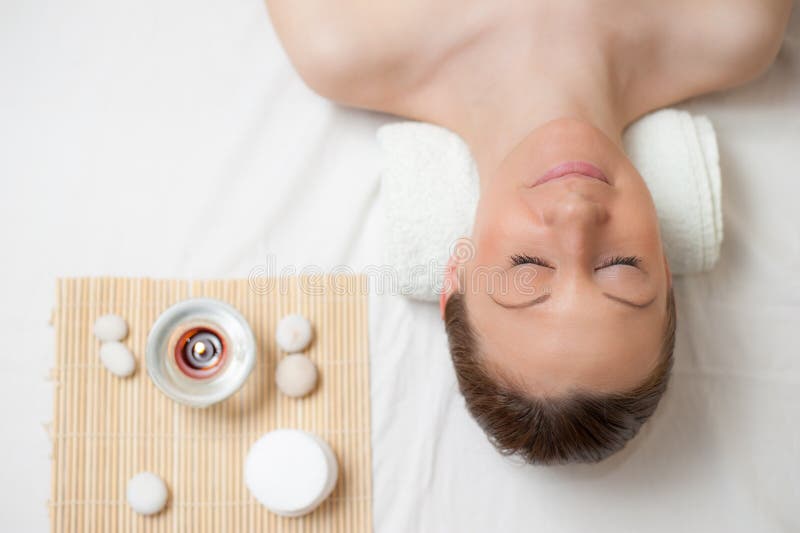 Woman Spa Relax stock photo. Image of face, pebble, caucasian - 37786786