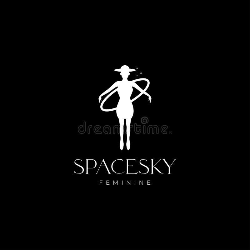 Woman and Space Sky Logo Design Stock Vector - Illustration of idea ...