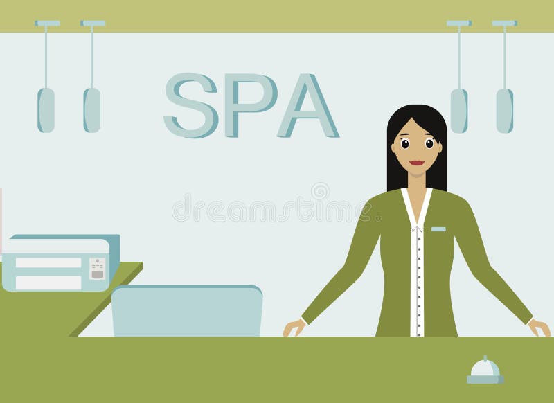 Woman Specialist at the Reception Spa Stock Vector - Illustration of ...