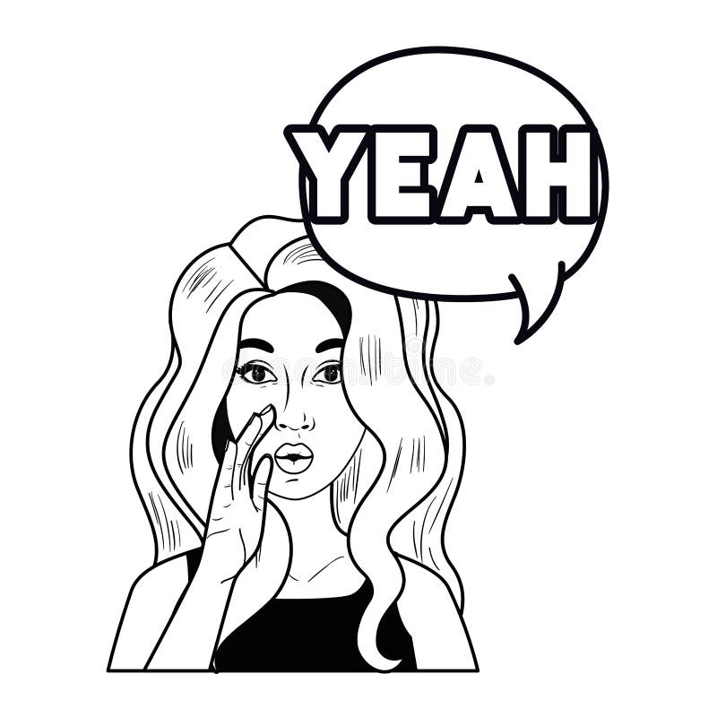 Woman With Speech Bubble About Comic Stock Vector Illustration Of