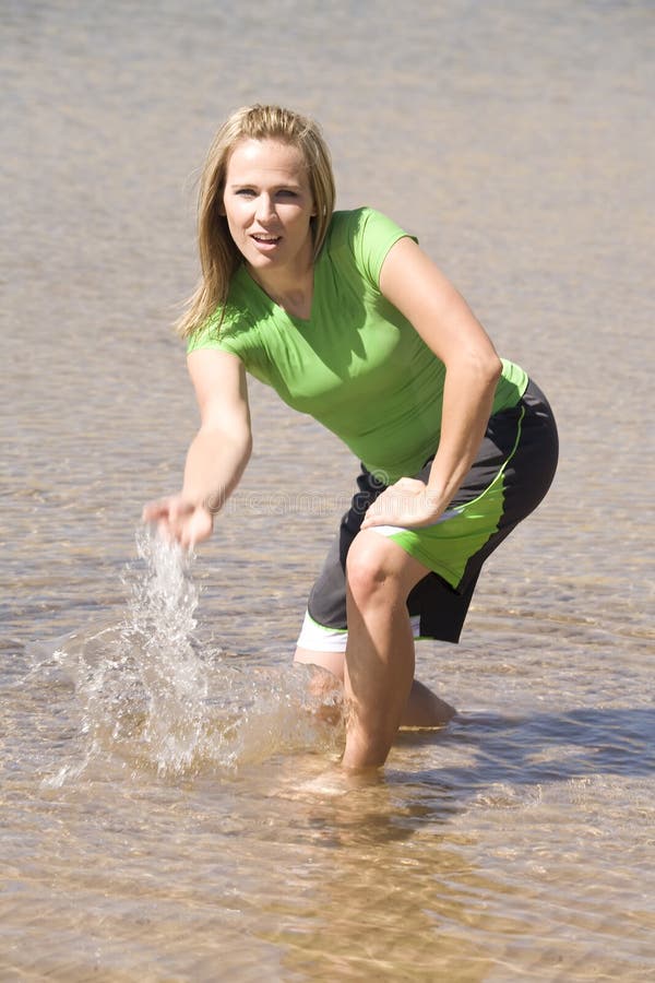 Splashing out of water stock image. Image of female, bathing - 17367485