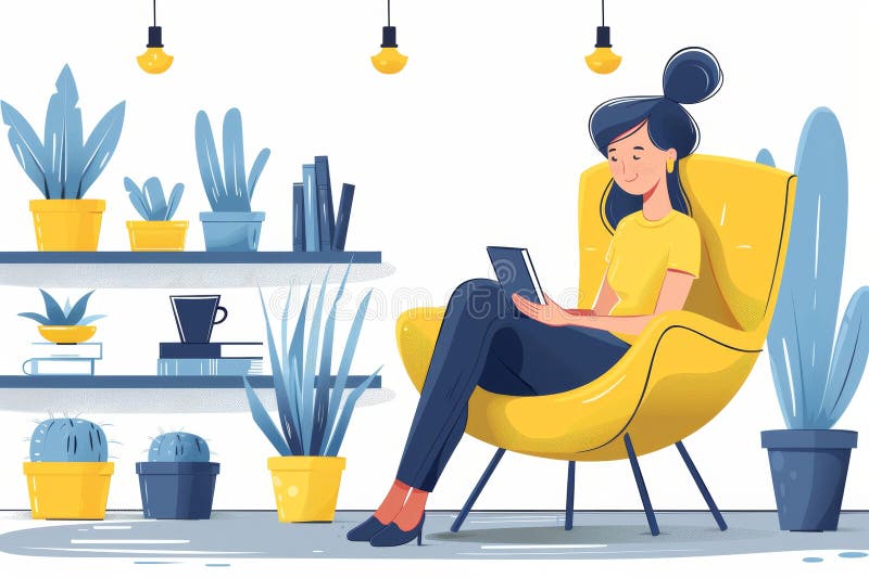 Woman Splitting Time between Office and Remote Work in a Hybrid Work ...