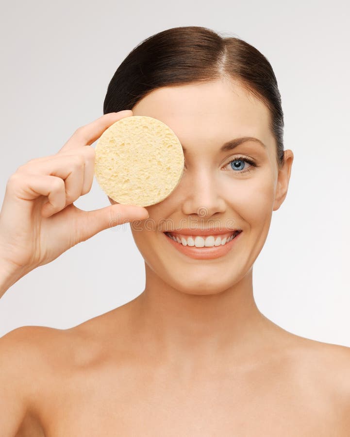 Woman with sponge stock image. Image of cleaning, freshness - 36821981