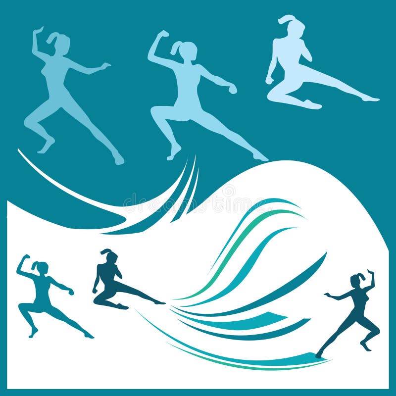 Woman sport vector stock vector. Illustration of jump - 11749887