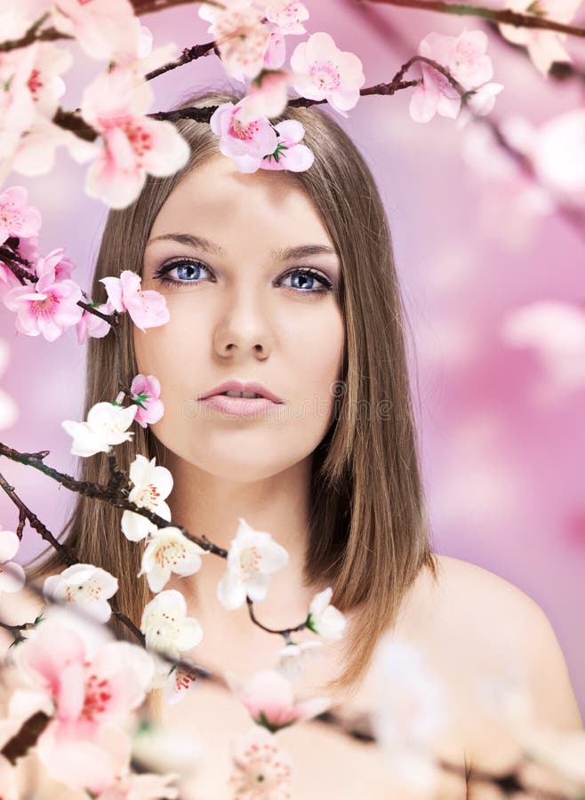 Woman and spring stock image. Image of complexion, care - 20134505