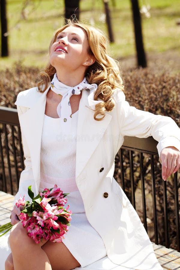 Woman and spring stock image. Image of elegance, beauty - 21347631