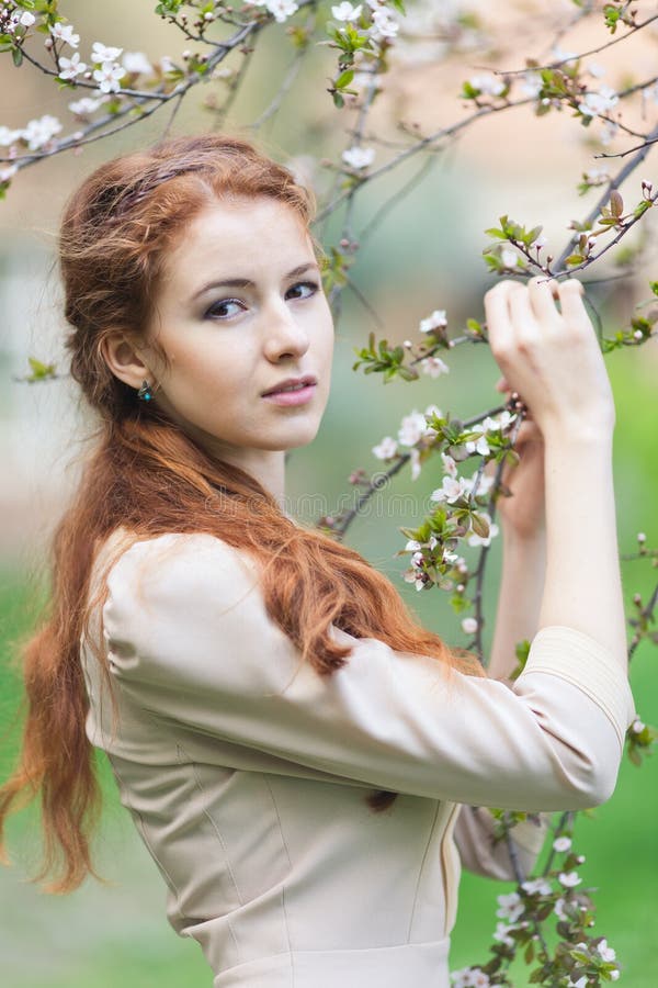 Woman in spring stock photo. Image of charming, adult - 29305728