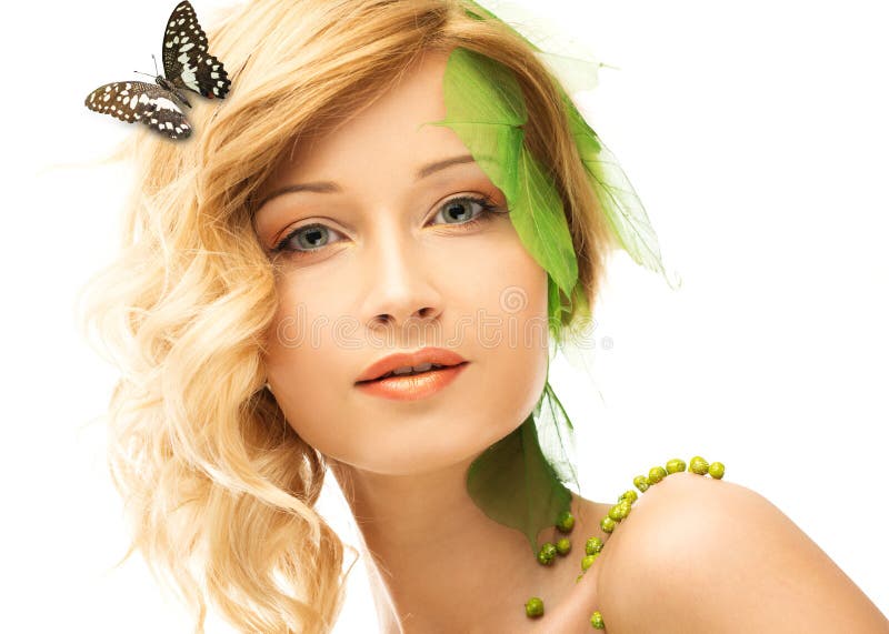 Woman in spring costume stock image. Image of lying, natural - 39359639