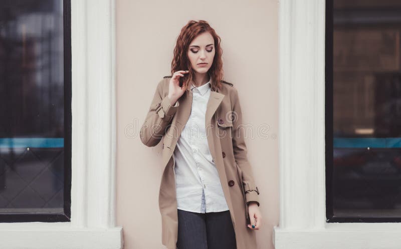 Woman in spring outfit stock photo. Image of fashion - 169683572