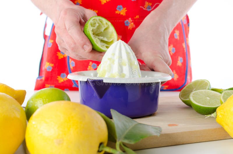 Woman Squeezing Half a Lime Stock Image - Image of squeeze, lime: 57302957