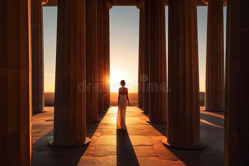 Woman Standing Old Bridge Stock Illustrations – 29 Woman Standing Old ...