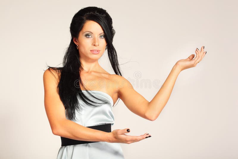 Woman Stands Depicts Beautiful Figure Stock Photos - Free & Royalty ...