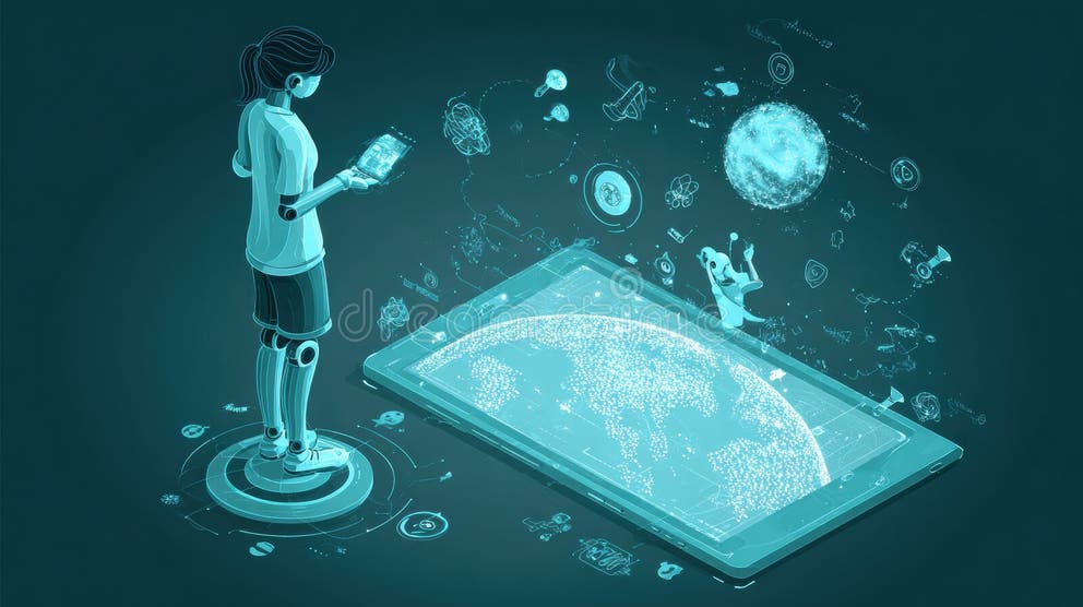 141 Interactive Holographic World Map Display Stock Photos - Free ...