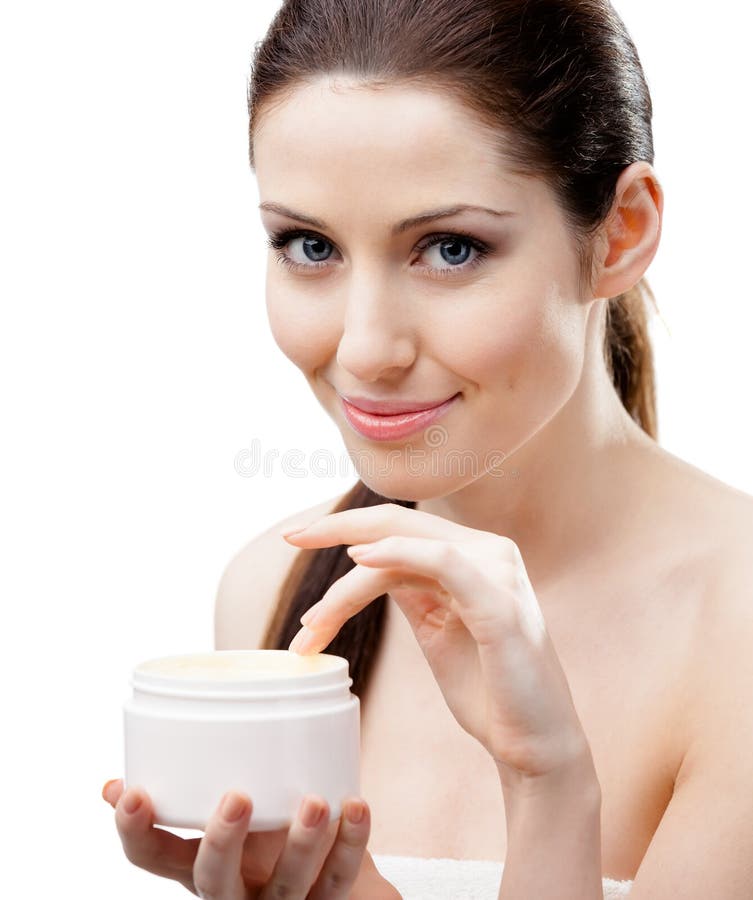 Woman Starting To Apply Mask Stock Photo - Image of girl, beauty: 27365562