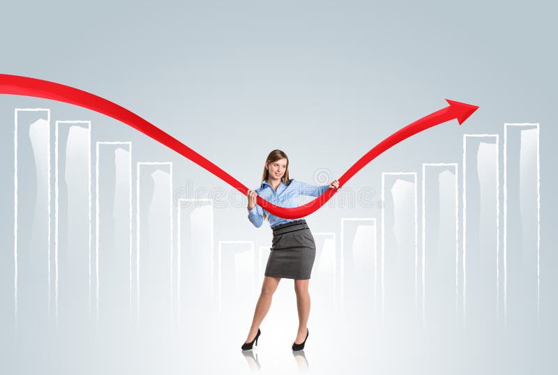 Woman with Statistics Curve Stock Image - Image of female, graph: 27952241