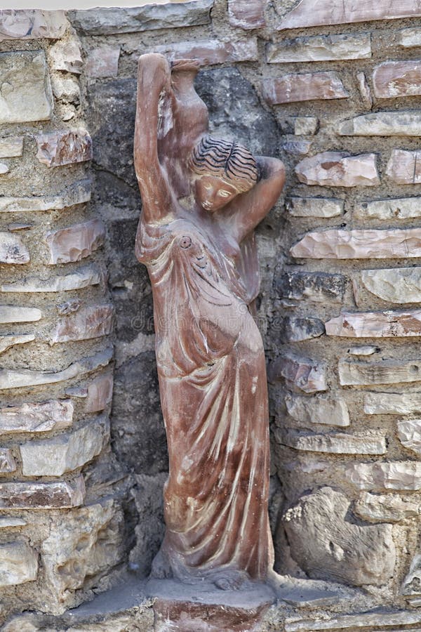 Woman statue on Crete stock photo. Image of antique, terracotta - 38663022