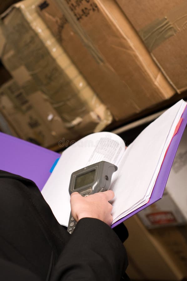 Woman Stock Counting in Warehouse Stock Image - Image of counting ...