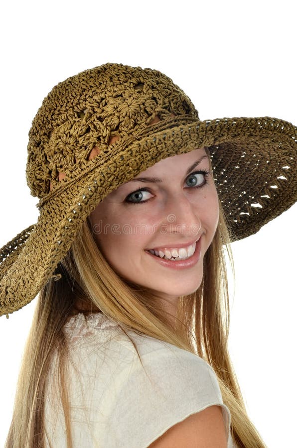 Woman with Straw Hat stock photo. Image of person, straw - 22718898