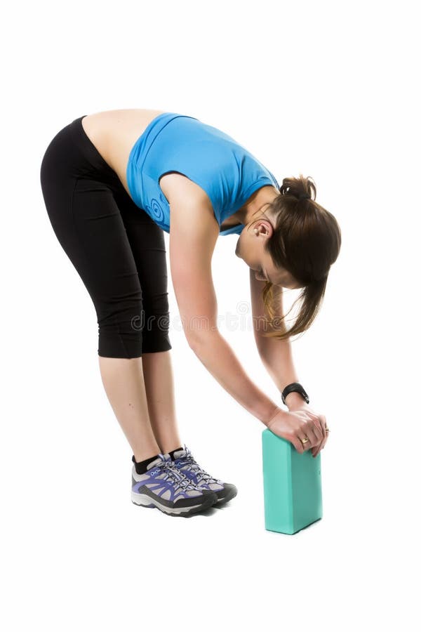 Woman Stretching exercises stock image. Image of upright - 33436663