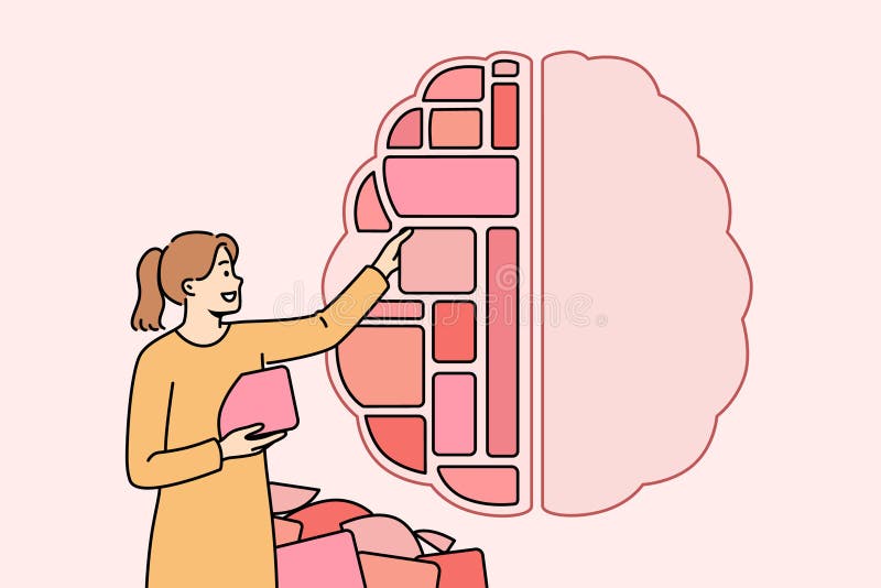 Woman Structures Knowledge in Form of Blocks Inside Brain To Improve ...