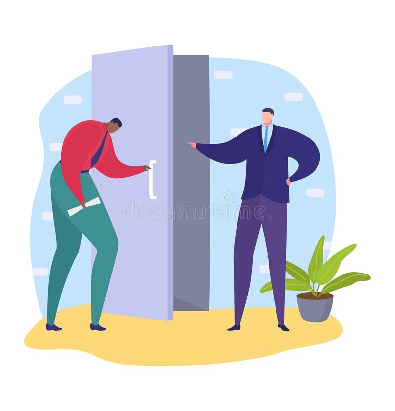 Woman Struggling To Open a Large Safe Door, Man in a Suit Gesturing ...