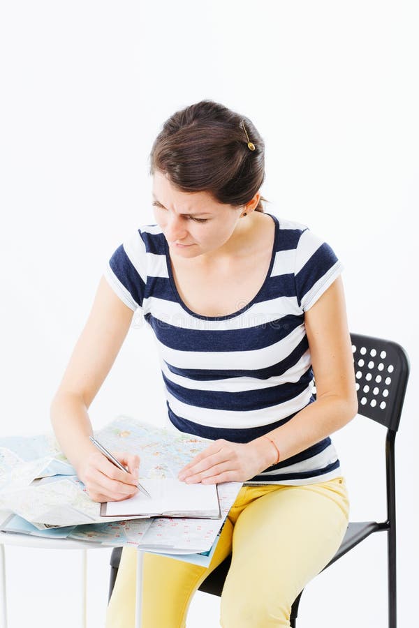 Woman studying hard stock photo. Image of young, explore - 68981722