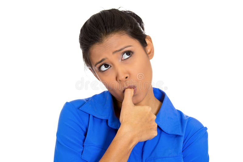 Woman Sucking Thumb Stock Image Image Of Panic People 37216737