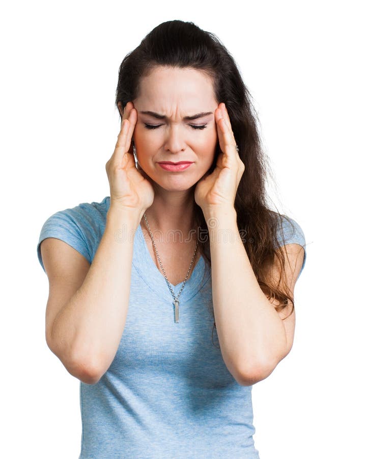 Woman Suffering from Headache Stock Image - Image of emotional ...