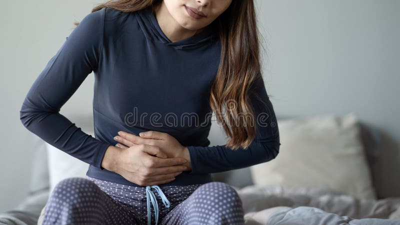 Woman Suffering from Stomach Ache Stock Image - Image of person, woman ...