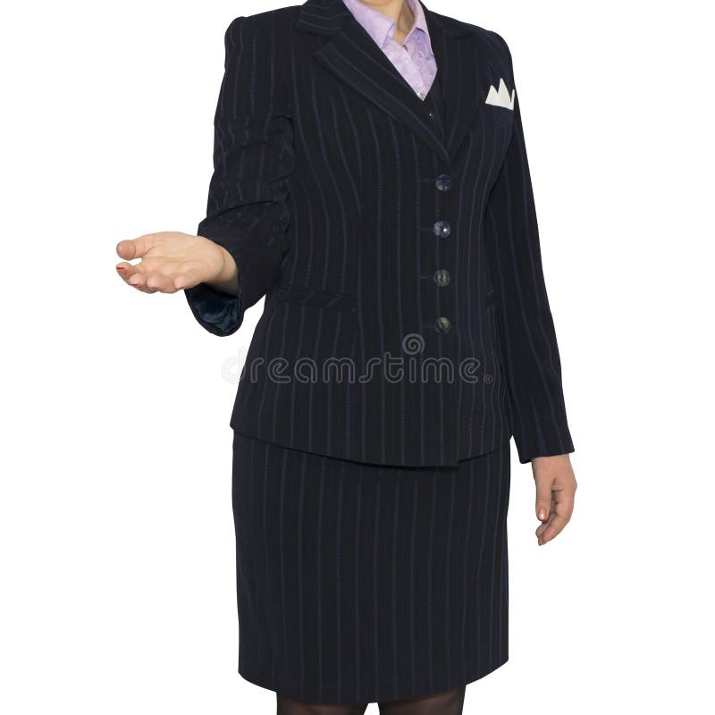 Woman in Suit Holding His Hand before Him Stock Image - Image of ...