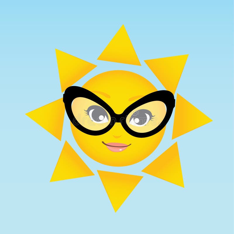 Woman sun stock vector. Illustration of bright, vector - 32401296