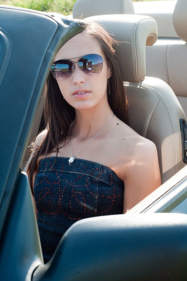 Woman in Sunglasses Sitting in Cabrio Stock Photo - Image of hairstyle ... Woman in Sunglasses Sitting in Cabrio Stock Photo - Image of hairstyle ...
