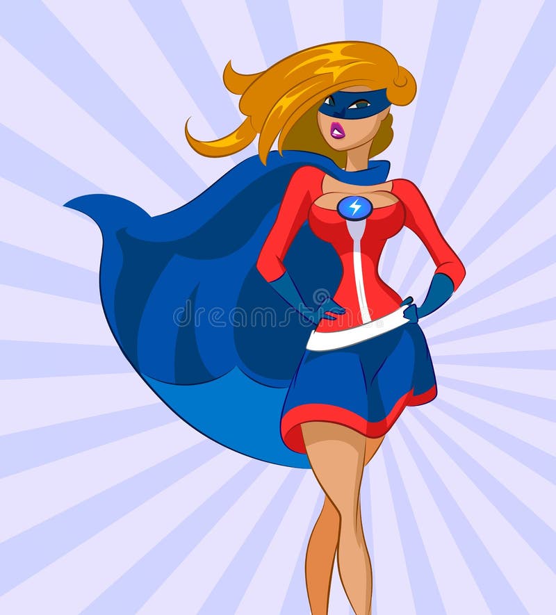Woman super hero stock vector. Illustration of space - 34647925