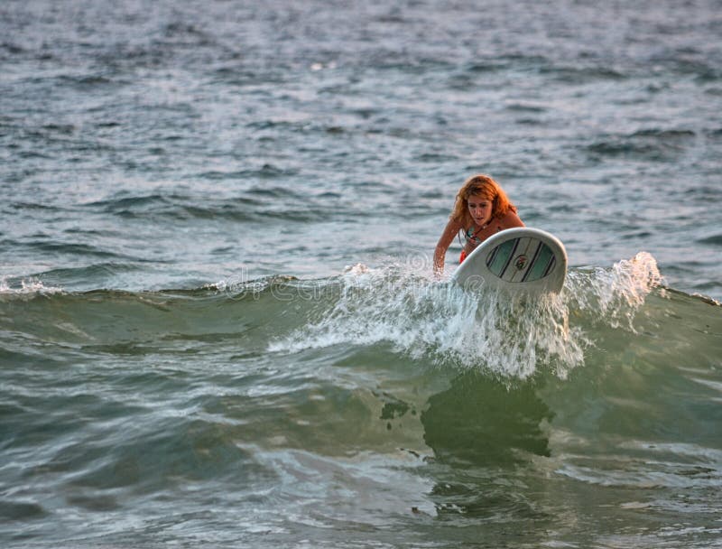 Woman Surfing Champion Joy Monahan Editorial Photo - Image of female ...