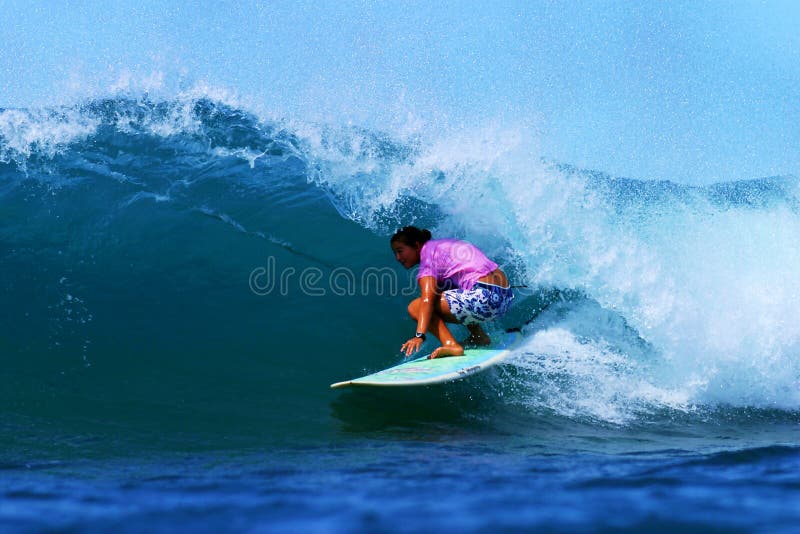 Joy Monahan Woman Surfing Champion Editorial Image - Image of blue ...
