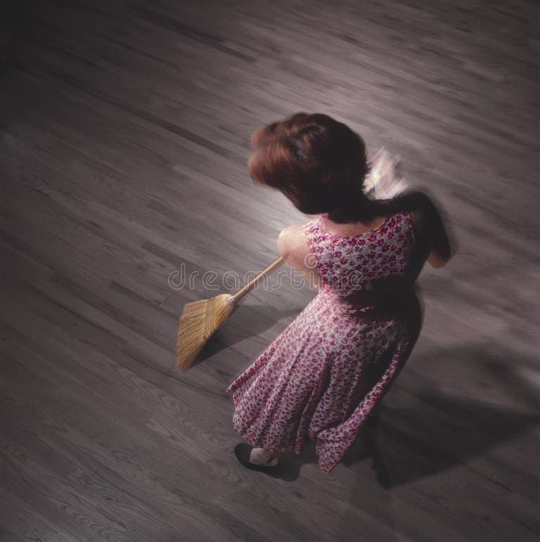 Woman sweeping stock photo. Image of cleaning, movement - 5938908