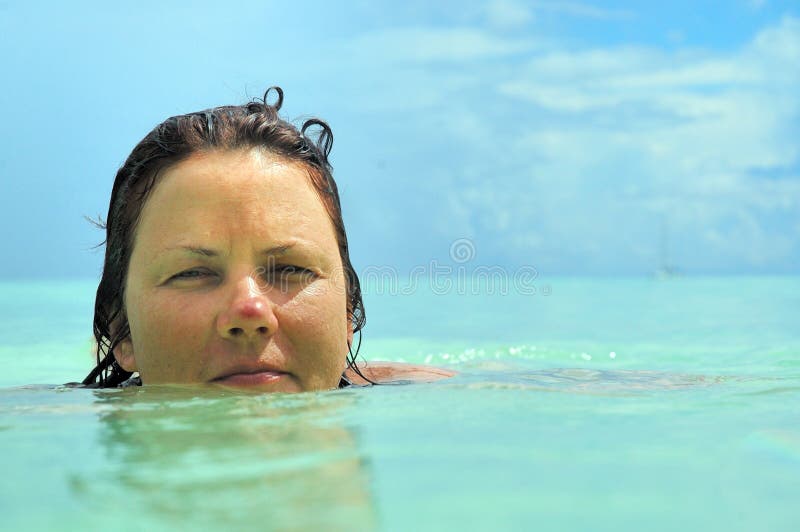 Woman Swimming In Open Ocean Picture. Image: 3007198