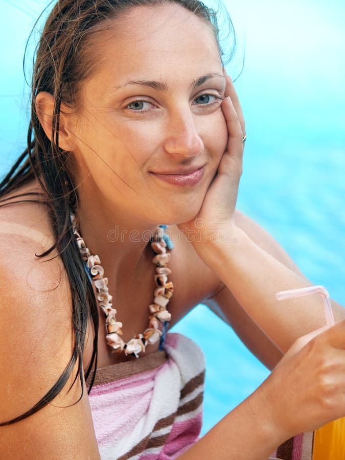 Woman in swimming pool stock image. Image of outdoors - 49380243
